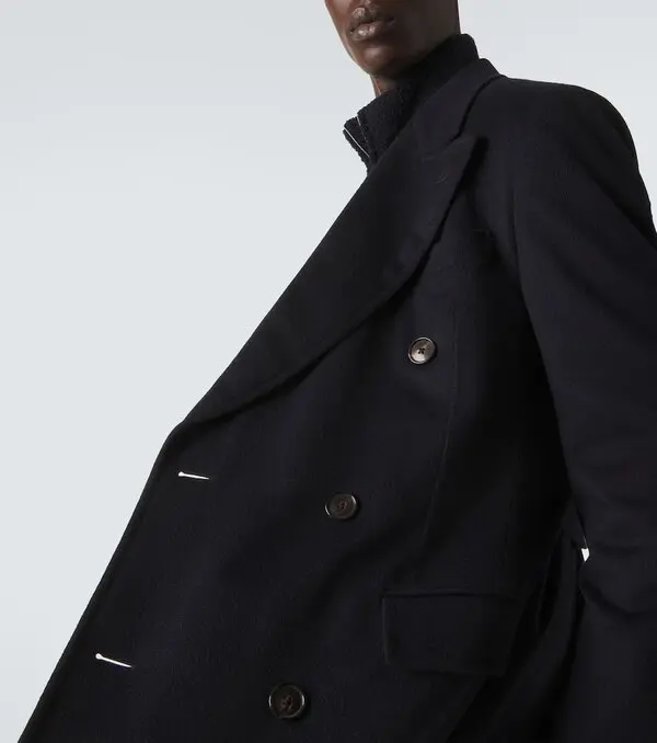 UMIT BENAN President Double-breasted Cashmere Overcoat