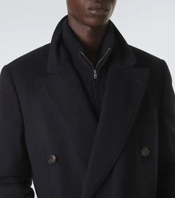 UMIT BENAN President Double-breasted Cashmere Overcoat
