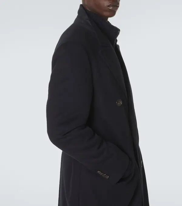 UMIT BENAN President Double-breasted Cashmere Overcoat