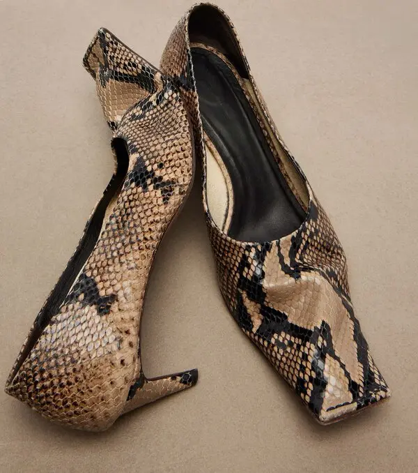 Khaite Marlene Snake-effect Leather Pumps