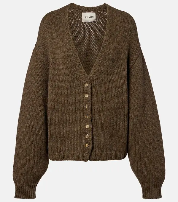 Khaite Axel Oversized Cashmere Cardigan - Green
