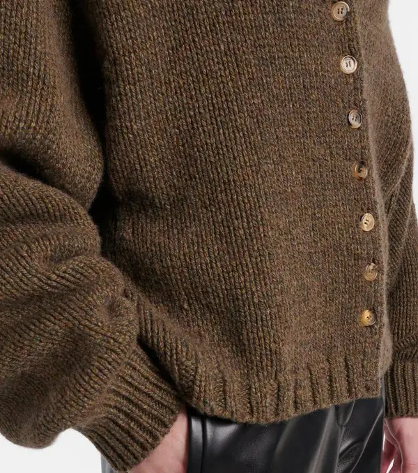 Khaite Axel Oversized Cashmere Cardigan - Green