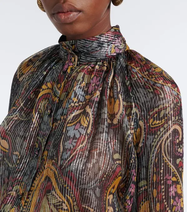 Etro Printed Silk-blend Blouse - Multicoloured