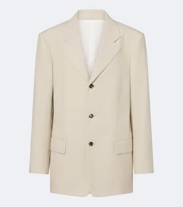 Bottega Veneta Striped Wool And Cotton Blazer - Beige