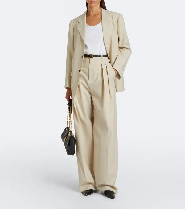 Bottega Veneta Striped Wool And Cotton Blazer