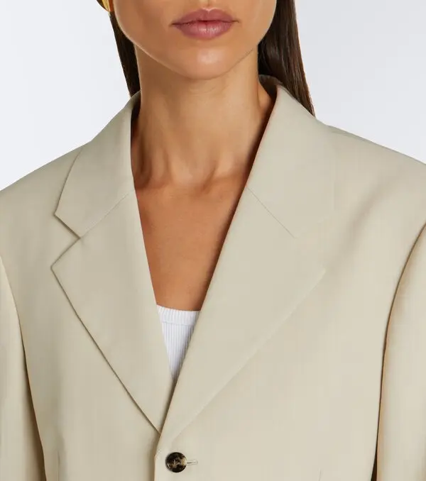 Bottega Veneta Striped Wool And Cotton Blazer
