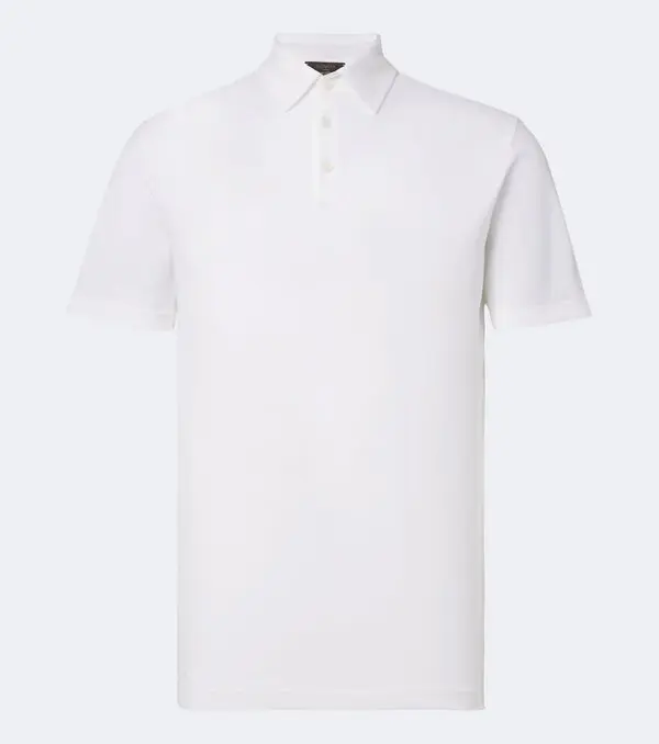 SLOWEAR Cotton Jersey Polo Shirt - White