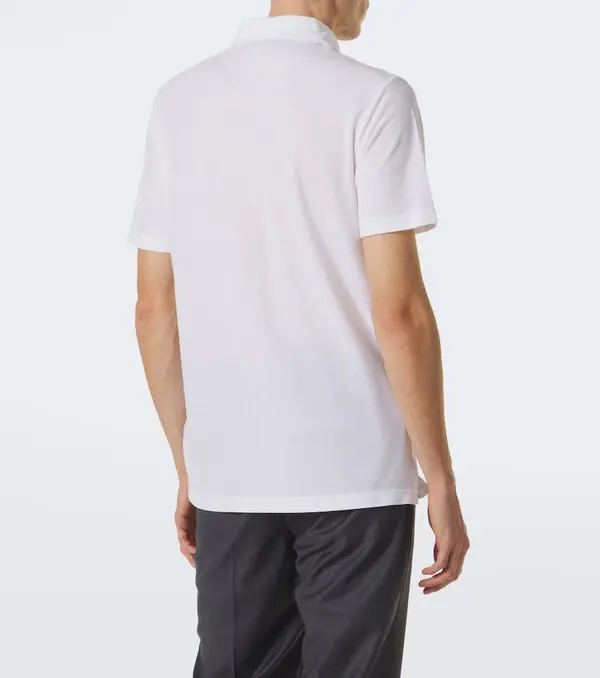 SLOWEAR Cotton Jersey Polo Shirt - White