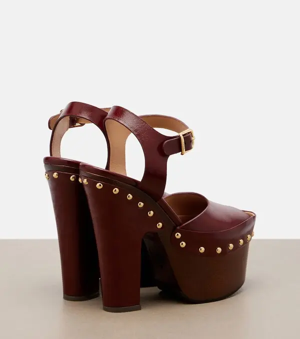 Chloé Meret Leather Platform Sandals