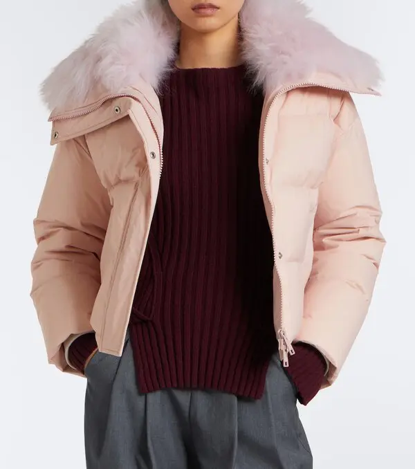 YVES SALOMON Shearling-trimmed Down Jacket