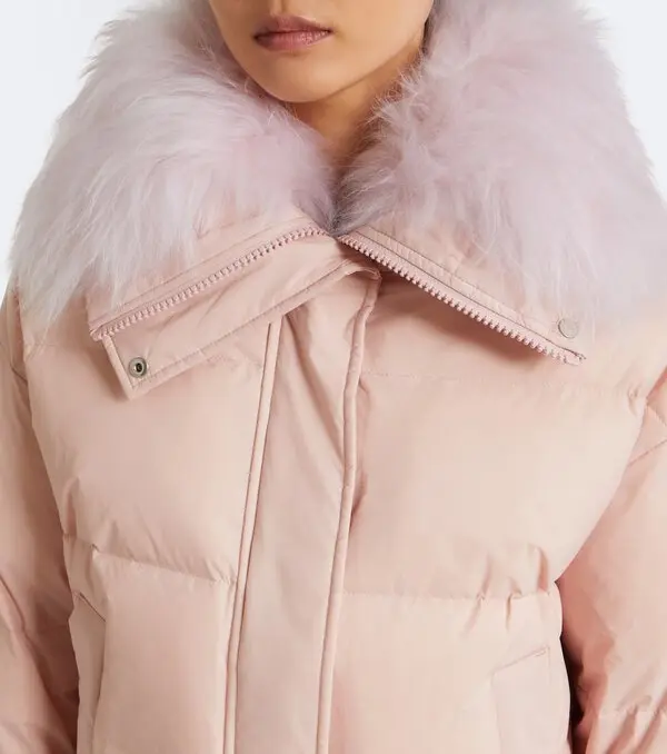 YVES SALOMON Shearling-trimmed Down Jacket