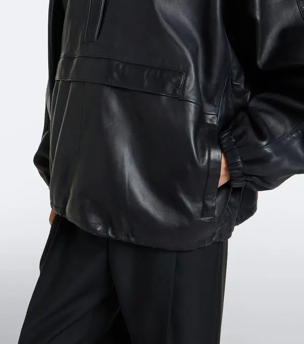 RÓHE R�he Hooded Oversized Leather Jacket