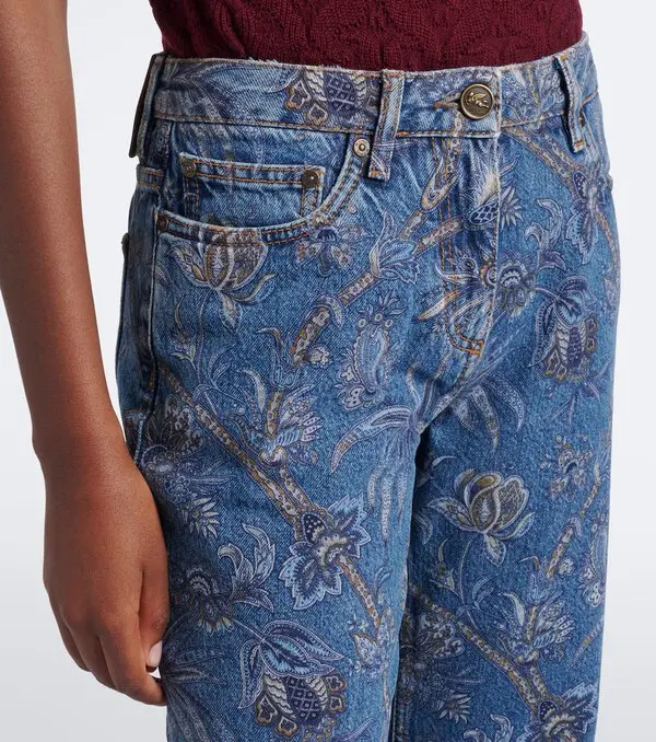 Etro Printed Wide-leg Jeans