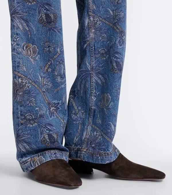 Etro Printed Wide-leg Jeans