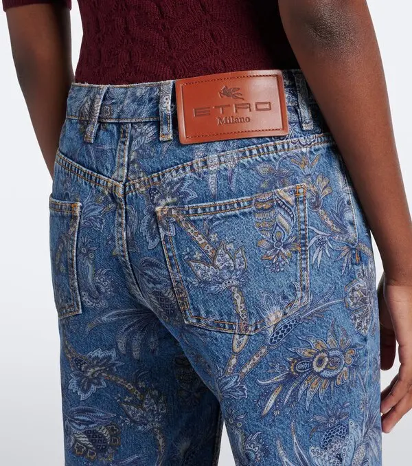 Etro Printed Wide-leg Jeans