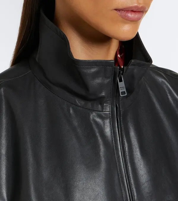 Prada Cropped Leather Jacket