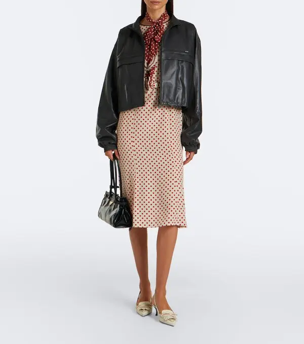 Prada Cropped Leather Jacket