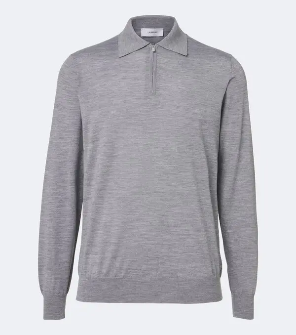 LARDINI Polo Sweater - Grey