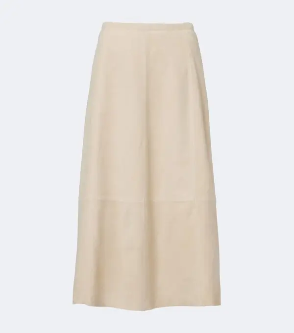 Vince Suede Midi Skirt - Beige