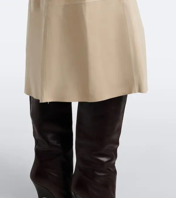 Vince Suede Midi Skirt - Beige