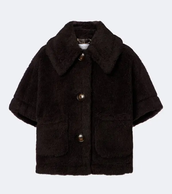 Max Mara Wool And Silk Teddy Jacket - Brown