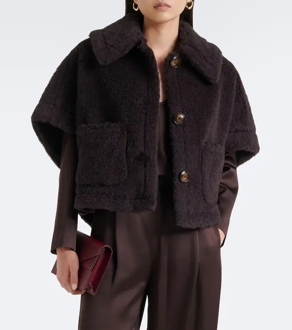 Max Mara Alpaca Wool And Silk Teddy Jacket