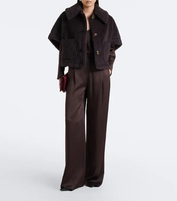Max Mara Alpaca Wool And Silk Teddy Jacket