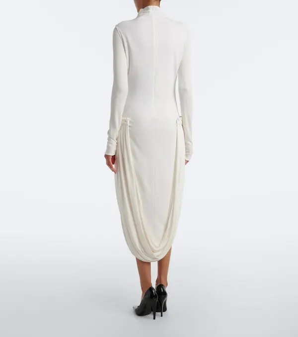 Stella McCartney Draped-detail Jersey Midi Dress
