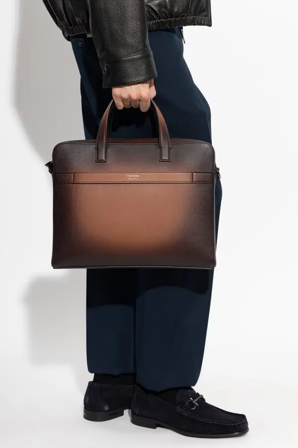 FERRAGAMO Leather Briefcase
