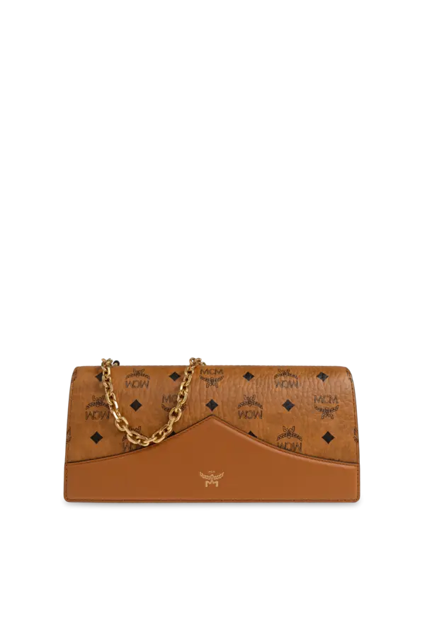 Mcm Small Diamond’ Clutch - Brown