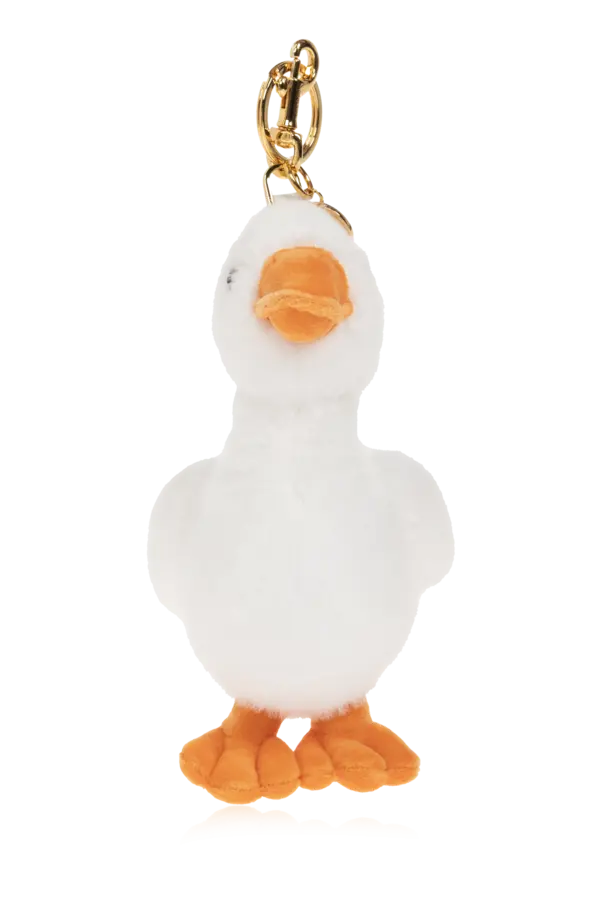 Moschino Keychain With A Goose-shaped Pendant