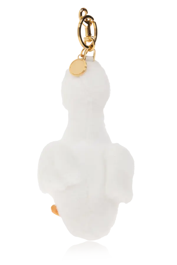 Moschino Keychain With A Goose-shaped Pendant