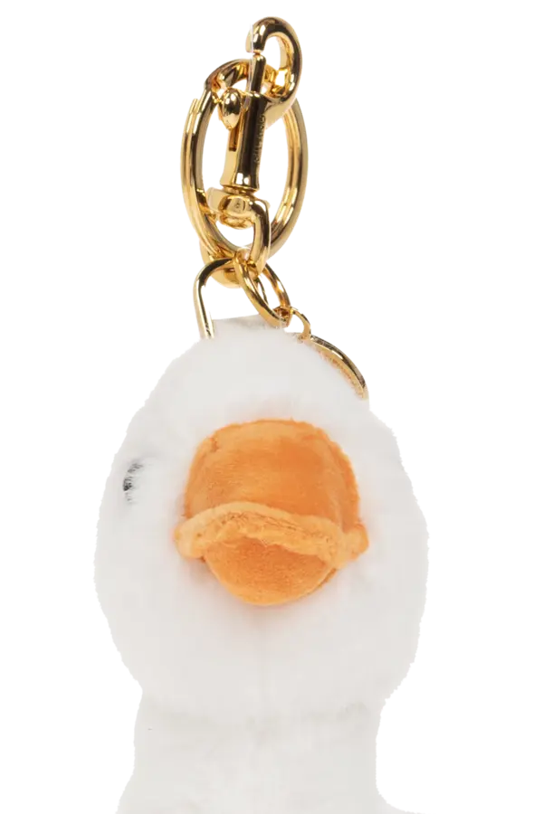 Moschino Keychain With A Goose-shaped Pendant
