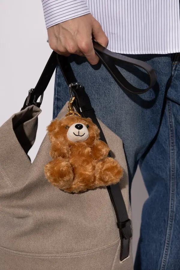 Moschino Keyring With A Teddy Bear-shaped Pendant