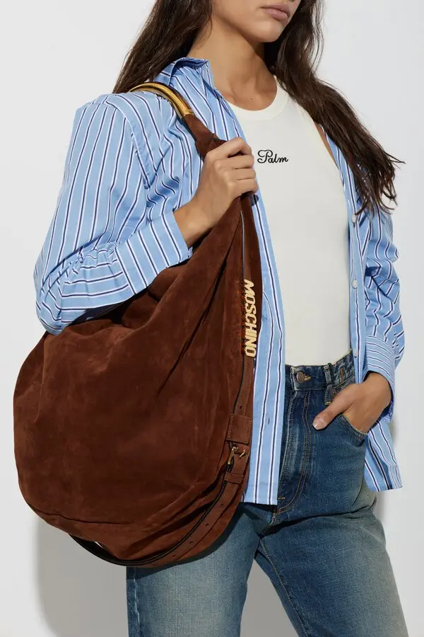Moschino Suede Bag `handle Me