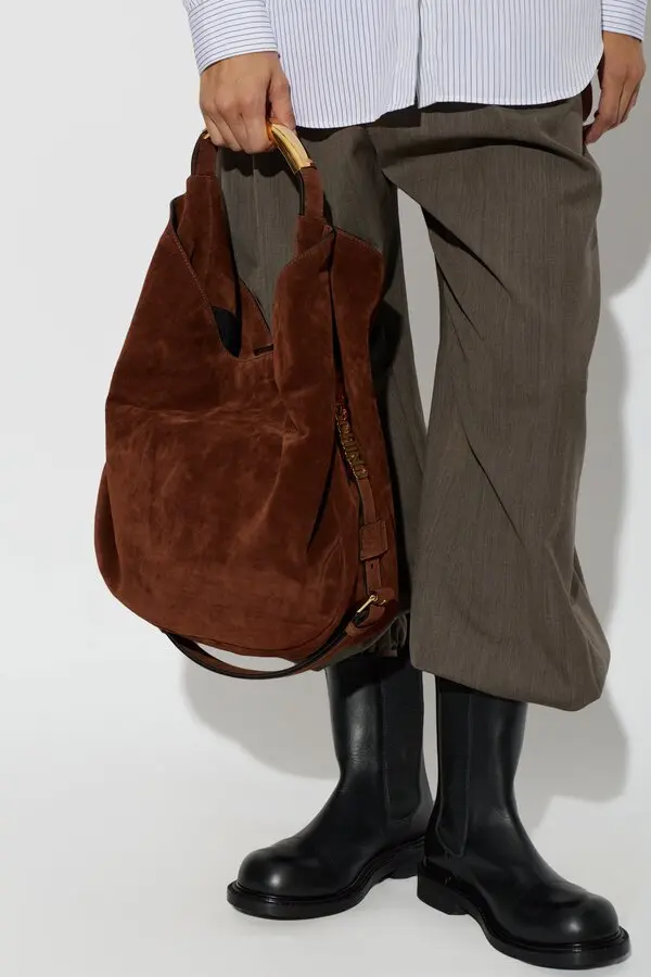 Moschino Suede Bag `handle Me