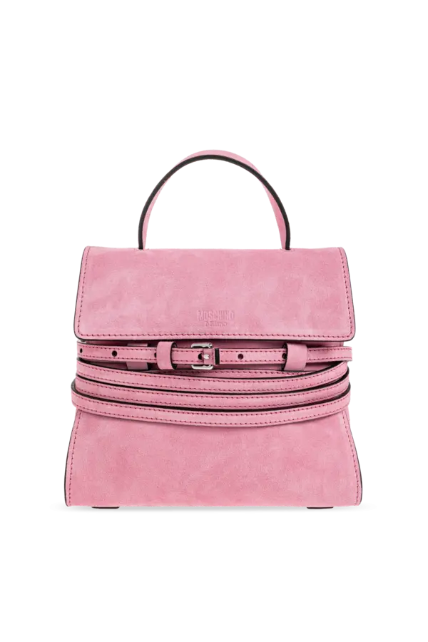 Moschino Suede Bag "tie Me - Pink