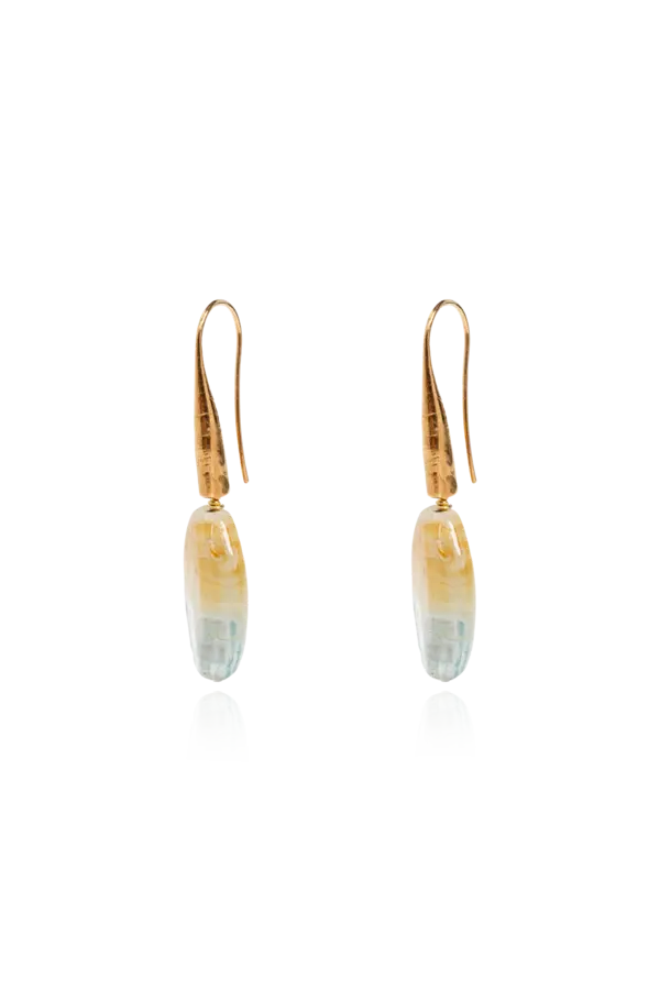 FORTE_FORTE Glass Drop Earrings - Gold