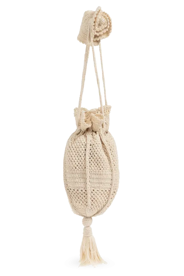 Ulla Johnson Mermaid" Crochet Bucket Bag With Tassel