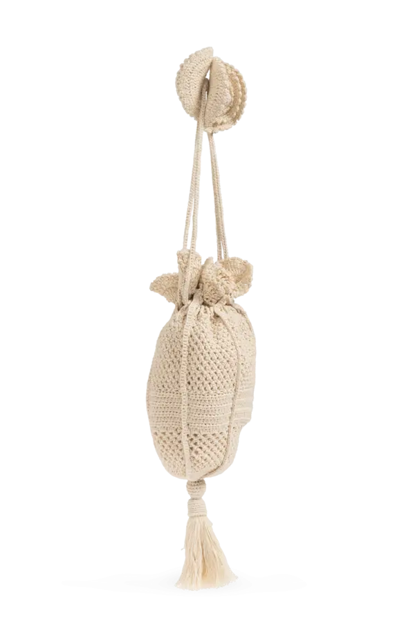 Ulla Johnson Mermaid" Crochet Bucket Bag With Tassel