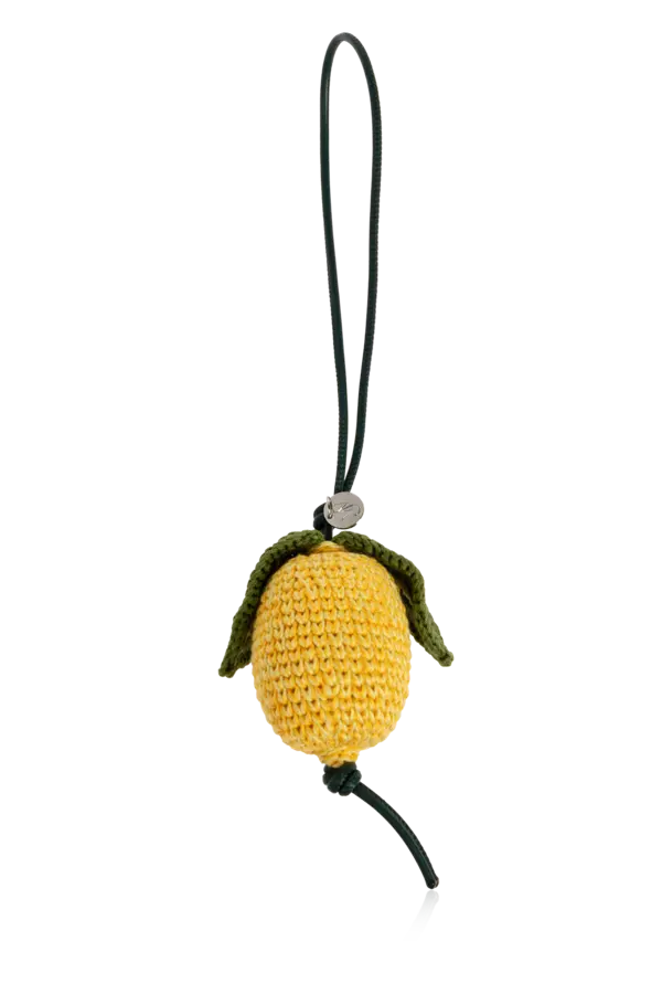 JW Anderson Crochet Lemon Bag Charm - Yellow