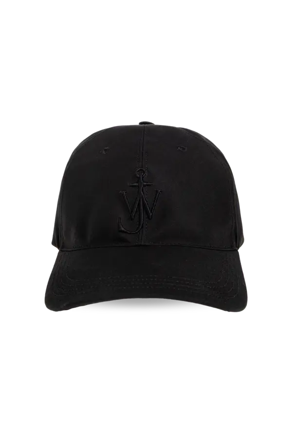JW Anderson Baseball Cap With Embroidered Logo - Black