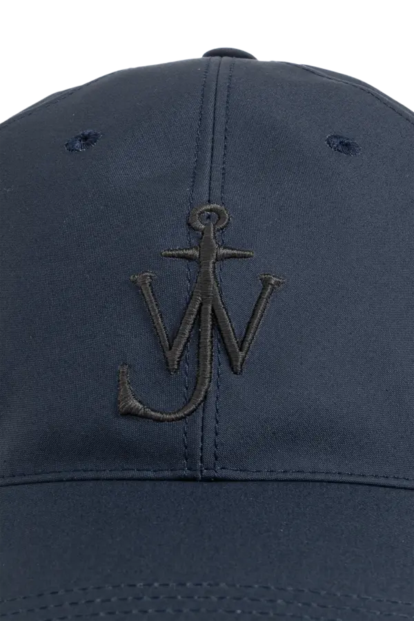 JW Anderson Baseball Cap With Embroidered Logo - Navy Blue