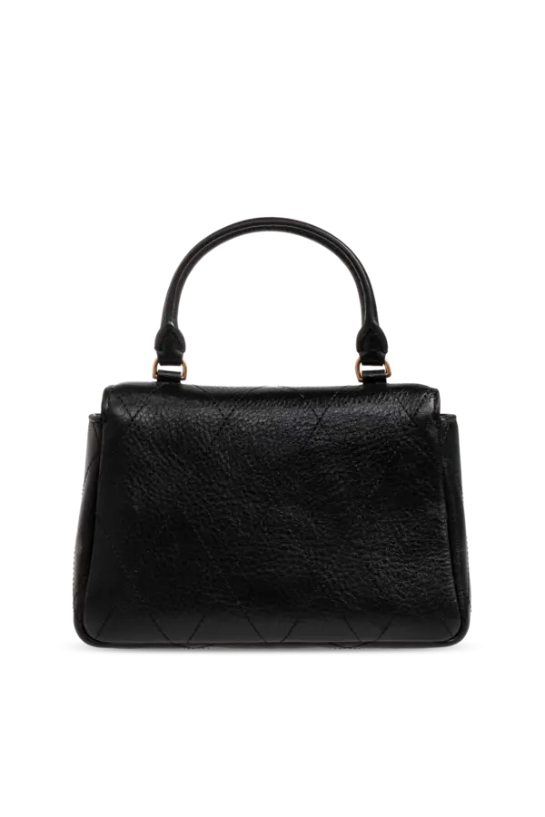 Tory Burch Leather Charlie Wallet On Chain - Black