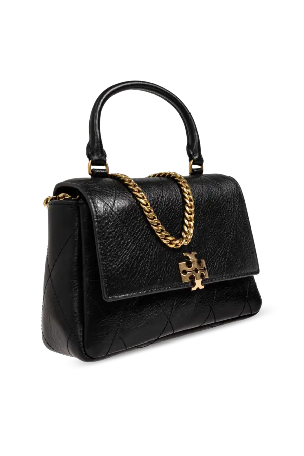 Tory Burch Leather Charlie Wallet On Chain - Black