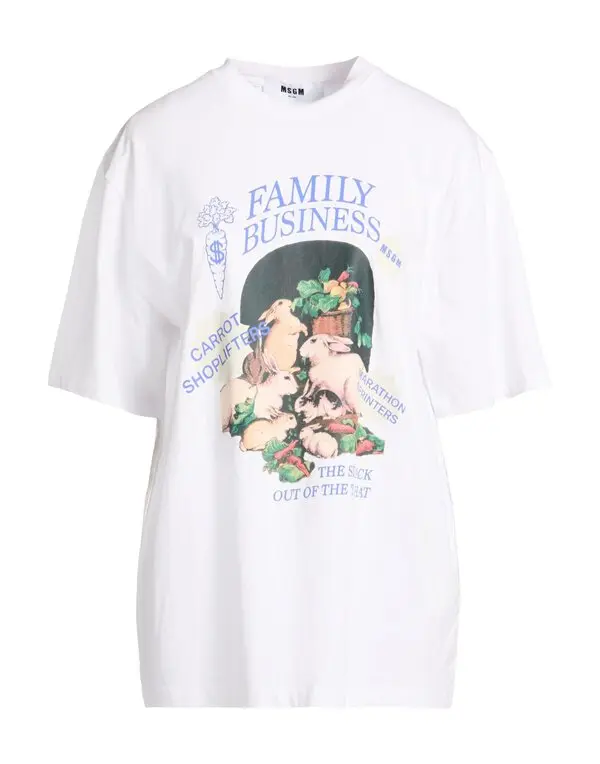 MSGM Cotton T-shirt With Multicolor Print