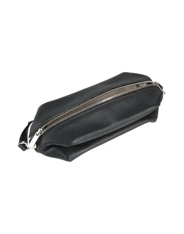 VALEXTRA Crossbody Bag In Pebbled Calfskin - Black
