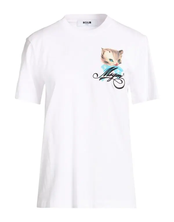MSGM Printed Cotton T-shirt