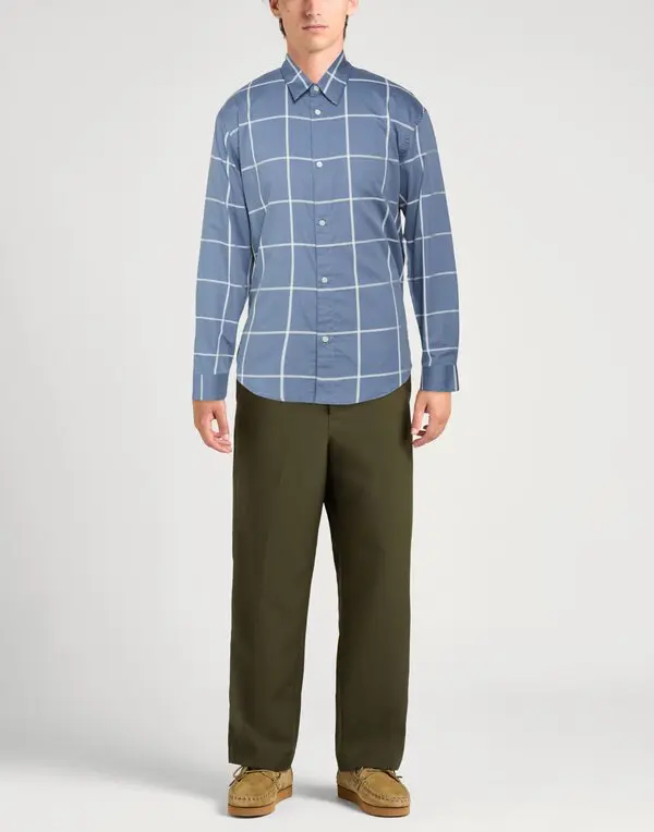 Armani Exchange Shirt Slate Size Cotton - Blue