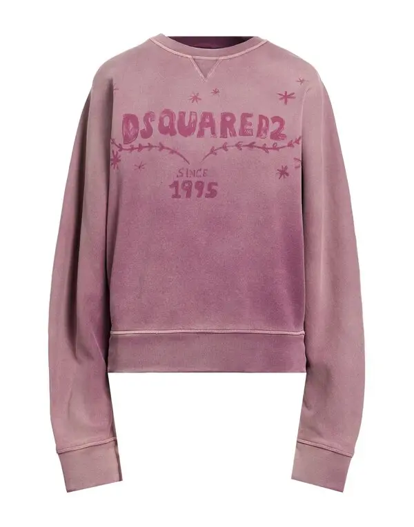Dsquared2 Sweatshirt Plum Size Cotton